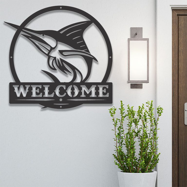 Swordfish Welcome Sign - Hot Cut