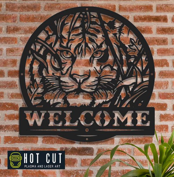 Tiger Welcome Sign - Hot Cut