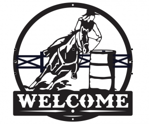 Barrel Racing Welcome Sign - Hot Cut