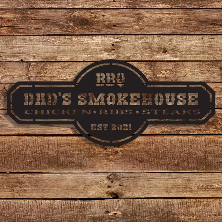 Smokehouse BBQ Sign Customizable - Hot Cut