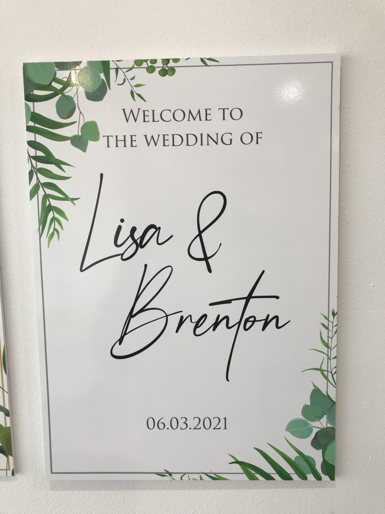 Customisable Printed Event / Welcome Sign - Rectangle - Hot Cut