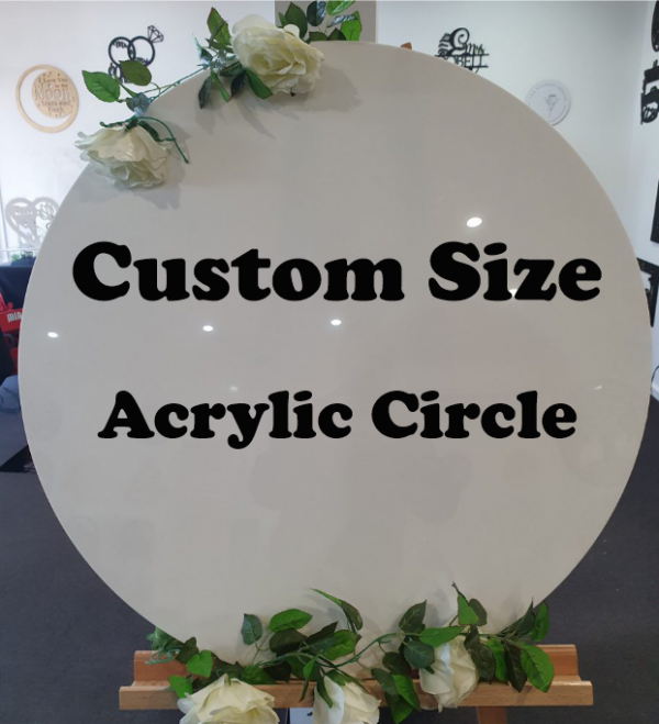 Acrylic Blank - Circle - Custom Size - Hot Cut
